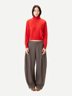 Gobi Cashmere Cashmere Dual-collar Sweater - Fiery Red