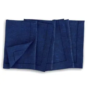 SOLINO HOME Linen Dinner Napkinsmilan - Royal Blue