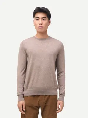 Gobi Cashmere Cashmere Silk C-neck Sweater - Timber Wolf