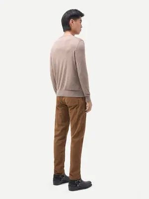 Gobi Cashmere Cashmere Silk C-neck Sweater - Timber Wolf