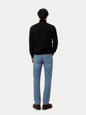 Gobi Cashmere Timeless Turtleneck Sweater - Black