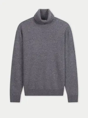 Gobi Cashmere Turtleneck Cashmere Sweater - Dim Gray