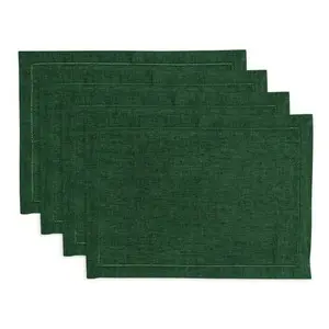 SOLINO HOME Linen Placematsmilan Forest Green