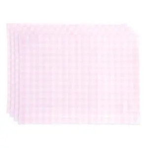SOLINO HOME Linen Placematsgingham Check Marshmellow Pink