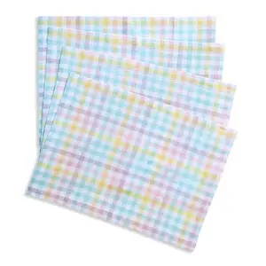 SOLINO HOME Linen Placematsgingham Check - Pastel Gingham