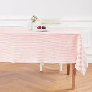 SOLINO HOME Linen Table Thrownarrow Stripe - Peach And White