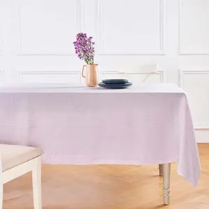 SOLINO HOME Linen Table Thrownarrow Stripe Pink And White