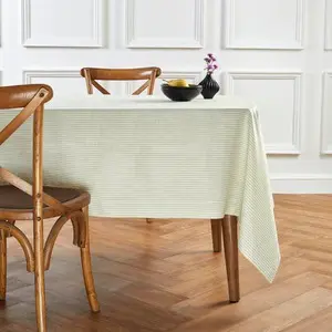 SOLINO HOME Linen Table Thrownarrow Stripe Sage And White