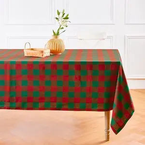 SOLINO HOME Linen Table Throwbuffalo Check Red And Green