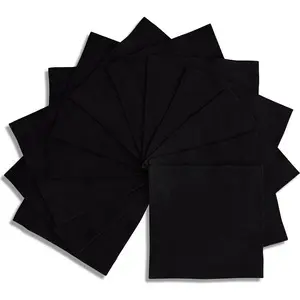Solino Home Linen Cocktail Napkins Set Of 12 Black