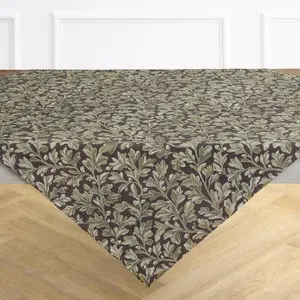 SOLINO HOME Linen Table Throwfallen Leaves - Green And Brown