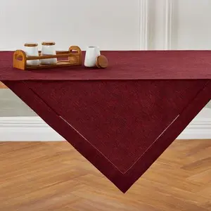 SOLINO HOME Linen Table Throwmilan Red Garnet