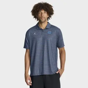JORDAN BRAND Carolina Blue North Carolina Tar Heels 2025 Coaches Premium Tour Stripe Dri-fit Polo - Light Blue