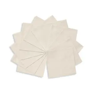 SOLINO HOME Cotton Plain Cocktail Napkinsdru - Linen