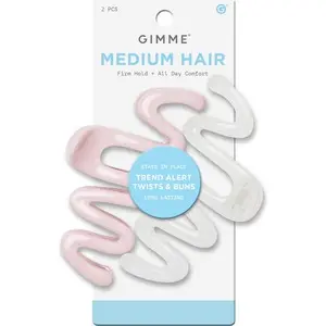 GIMME BEAUTY Medium Squiggle Claw Clip - Pink