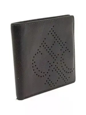 Carolina Herrera Perforated-logo Leather Wallet