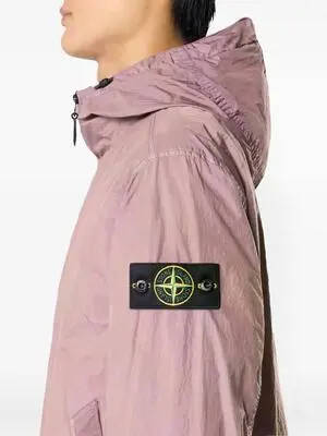 Stone Island Hooded Jacket With Logo Patch