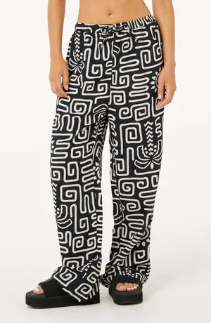 Rip Curl Printed Drawstring Pants