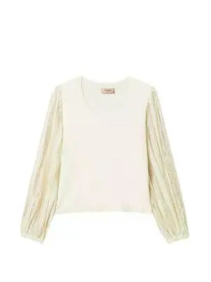 TWINSET Lace Sleeves Blouse