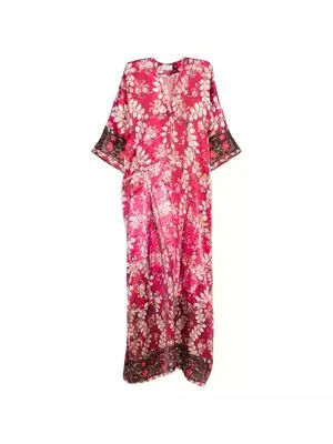 PIERRE-LOUIS MASCIA Floral V-neck Maxi Dress - Pink