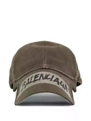 Balenciaga Logo Detailed Cap - Green