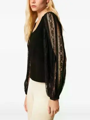 TWINSET Lace-sleeve Blouse