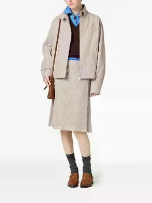 Miu Miu Check-pattern Oversized Jacket