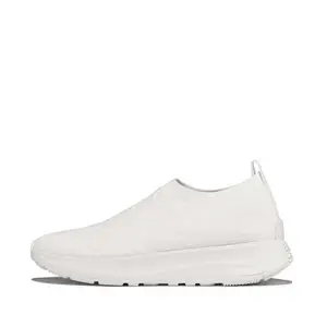 Fitflop F-mode Flow Quilted Knit Sneakers - Urban White