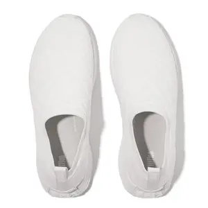 Fitflop F-mode Flow Quilted Knit Sneakers - Urban White