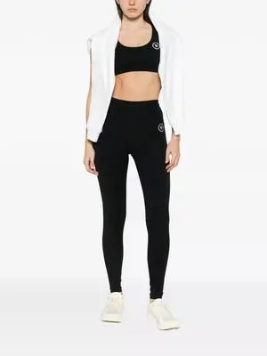 Sporty & Rich Srhwc High-waist Logo Leggings - Black