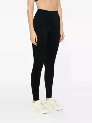 Sporty & Rich Srhwc High-waist Logo Leggings - Black