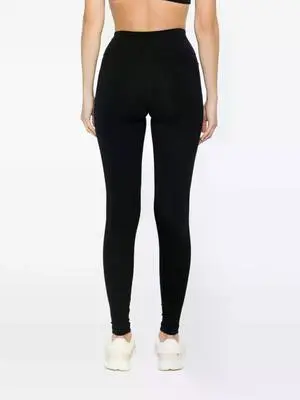 Sporty & Rich Srhwc High-waist Logo Leggings - Black