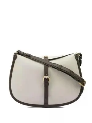 Etro Leather Cross Body Bag With Pony Buckle - Neutrals