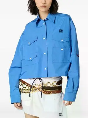 Miu Miu Logo-embroidered Shirt