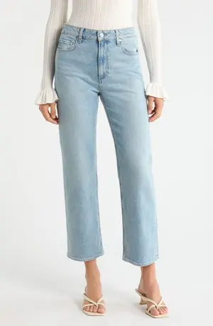 Paige Stevie High-waist Straight-leg Jeans - Glide