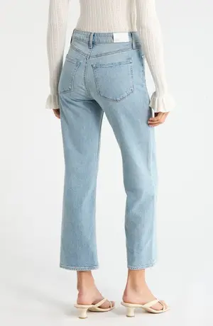 Paige Stevie High-waist Straight-leg Jeans - Glide