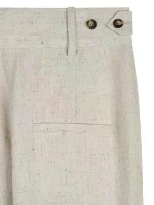 Alberta Ferretti Pleat-detail Palazzo Pants - Neutrals