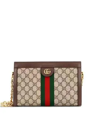 Gucci Ophidia Chain Shoulder Bag - Brown
