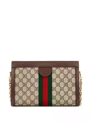 Gucci Ophidia Chain Shoulder Bag - Brown