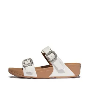 Fitflop Lulu Crystal Buckle Slides
