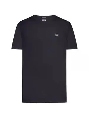 C.P. COMPANY Mercerized Jersey 70/2 Gasato Short Sleeve Patch T-shirt - Blue
