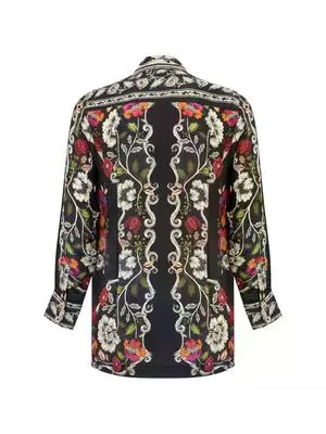 Farm Rio Floral Print Button-up Shirt