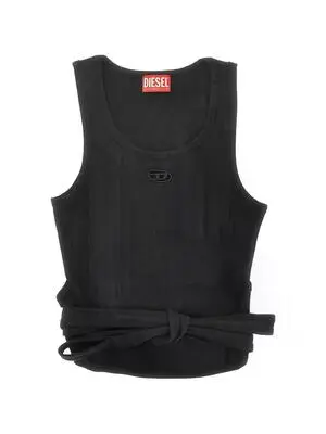 DIESEL® Wrap-around Laces Crop Top - Black