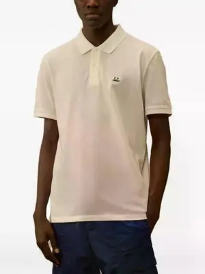 C.P. COMPANY Stretch Piquet Short-sleeve Polo Shirt - White
