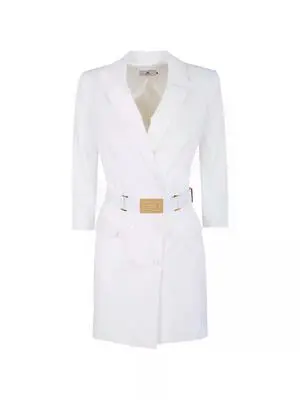 Elisabetta Franchi Double-breasted Mini Dress - White