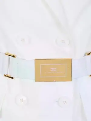 Elisabetta Franchi Double-breasted Mini Dress - White