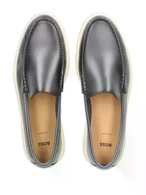 BOSS Stitched Leather Loafers