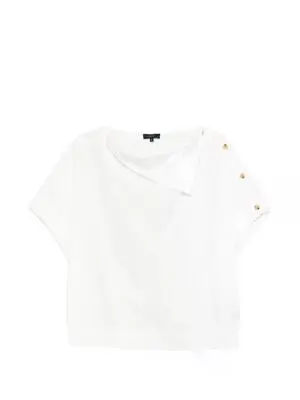 Soeur Issa Button Short-sleeve Blouse - White