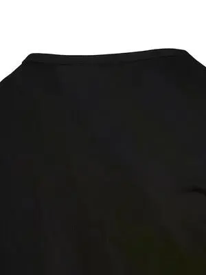 DIESEL® Ribbed T-shirt With Wrap-around Laces - Black