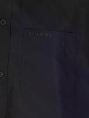 Balenciaga Embroidered Button-up Shirt - Black